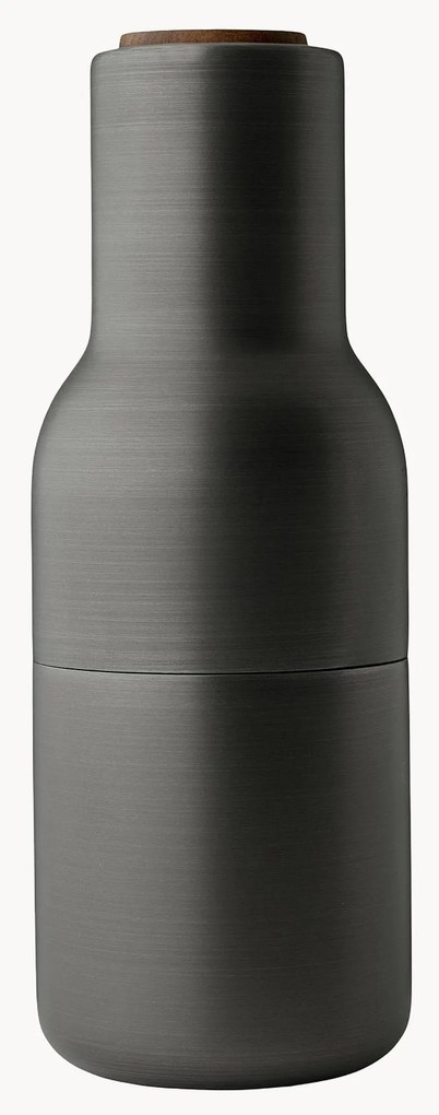 Sada mlýnků na'sůl a pepř s víčky z ořechového dřeva Bottle Grinder, 2 díly