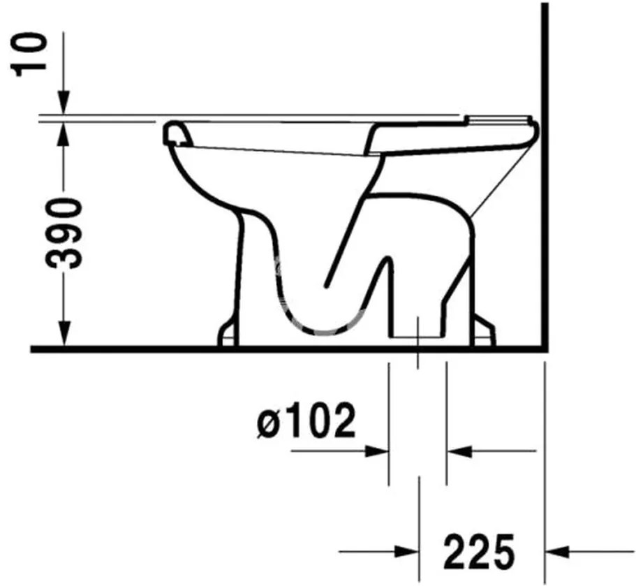 Duravit 1930 - WC kombi mísa, spodní odpad 0227010000