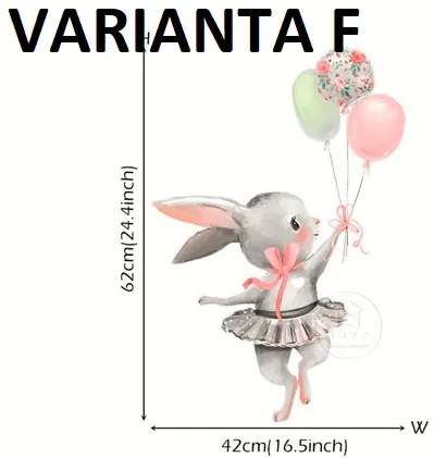 Samolepky na zeď - zajíčci, více variant Varianta: Varianta F