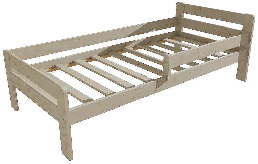 Vomaks Dětská postel se zábranou VMK002C KIDS Rozměr: 90 x 180 cm, Barva: surové dřevo