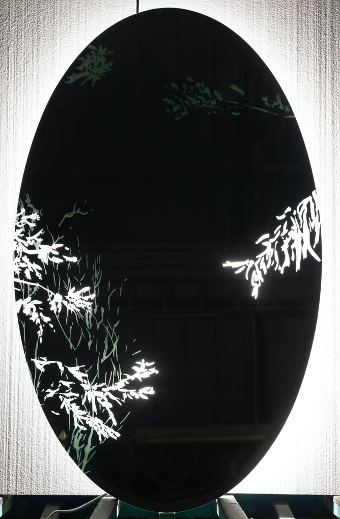 100 x 60 cm Odpočinek pískované zrcadlo, podsvícení 1/5 STOD008