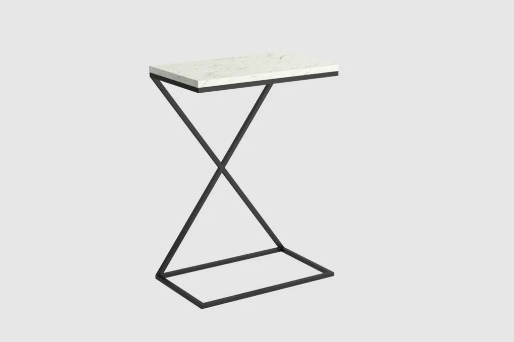 Wersal Příruční odkládací stolek Doti 71 cm - světlý mramor