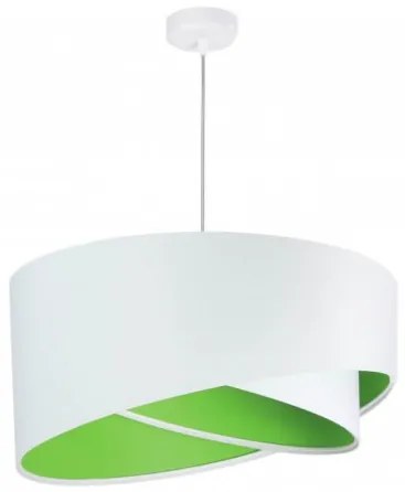Timberlight Závěsné svítidlo Awena, bílá + zelený vnitřek