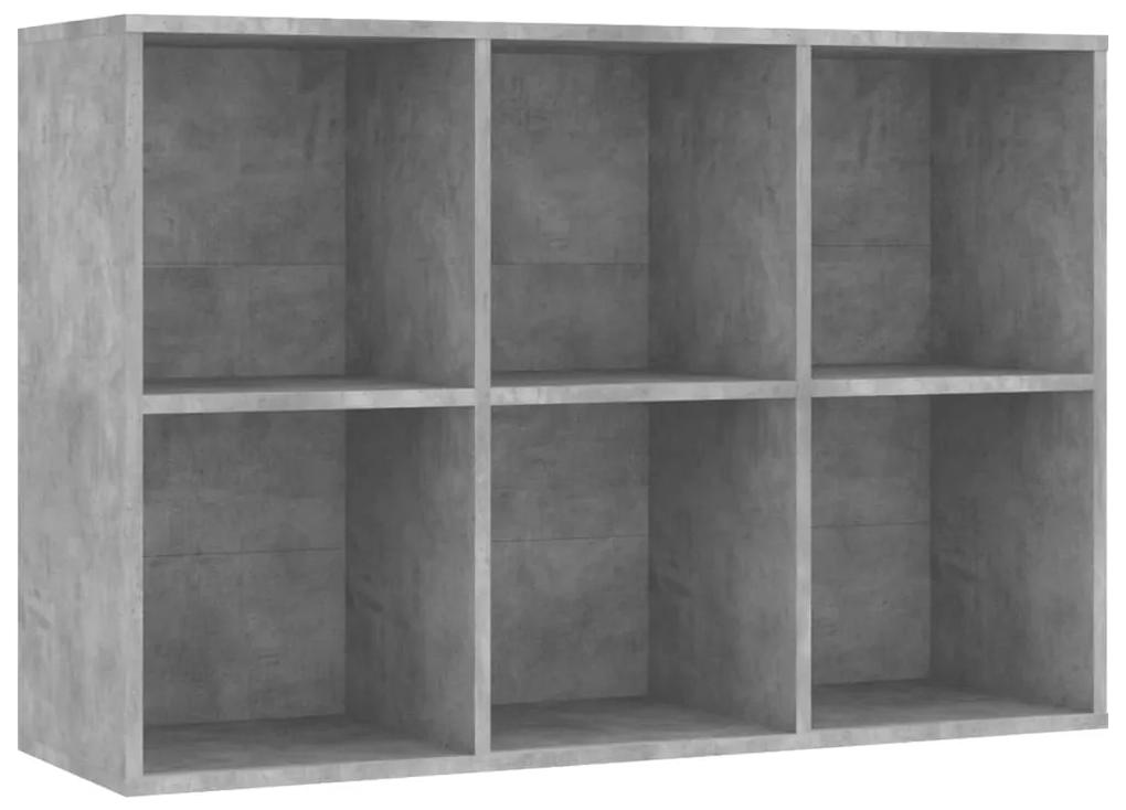 vidaXL Knihovna/příborník betonově šedá 66x30x98 cm dřevotříska
