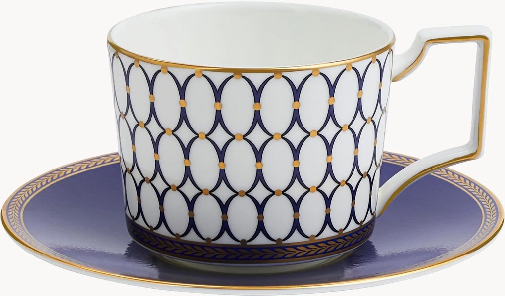 Šálek na čaj's podšálkem z kostního porcelánu Fine Bone China Renaissance