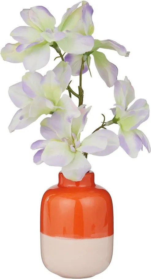 TWO TONE Váza 10 cm - oranžová/sv. růžová