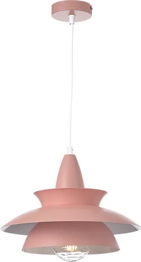 ACA DECOR Závěsné retro svítidlo Mia Pink Ø 33 cm