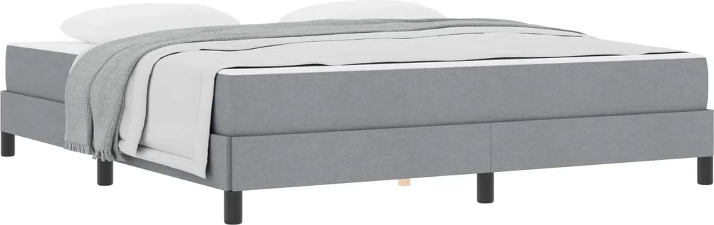 Postel s boxspringem Světle šedá 180 x 200 cm textil 3398507