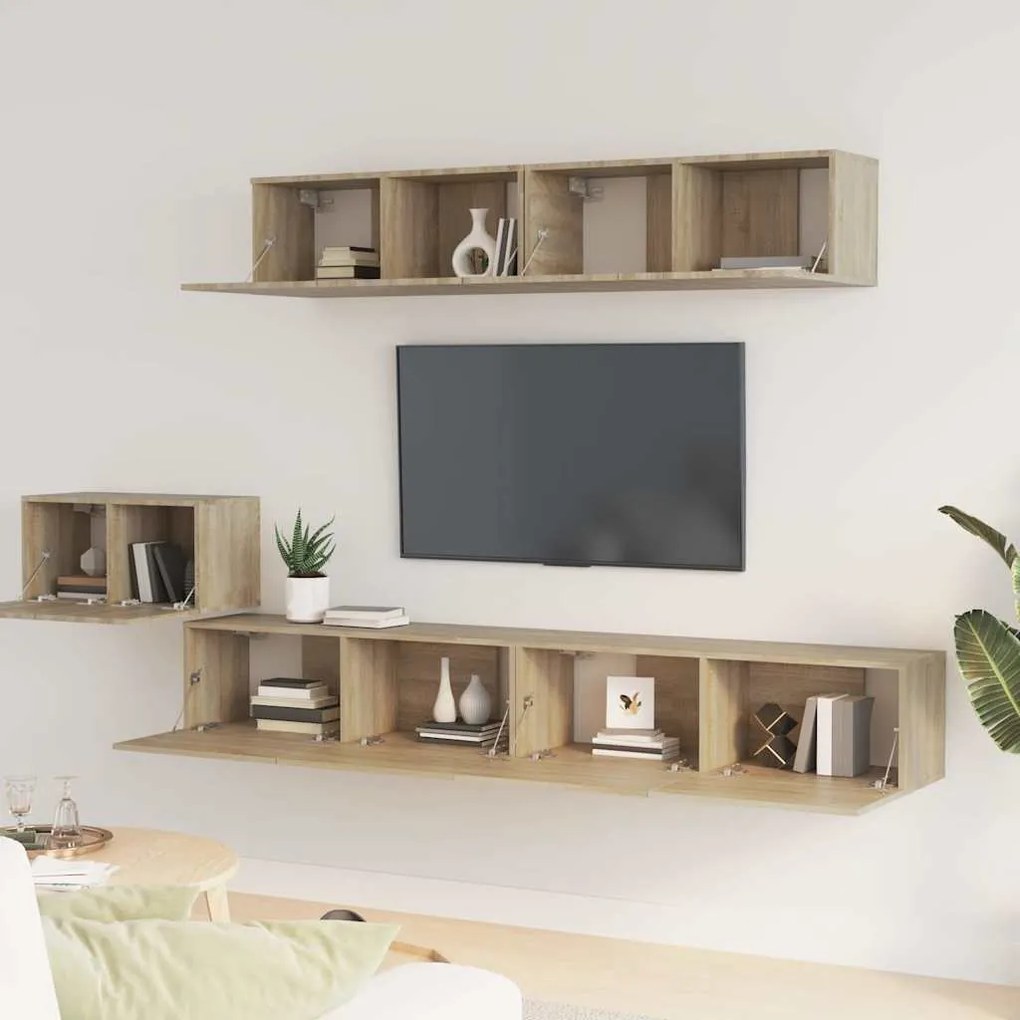 5dílný set TV skříněk dub sonoma kompozitní dřevo 3114432