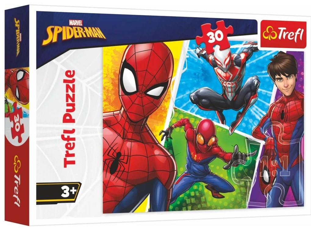 Trefl Puzzle Spiderman a Miguel/Disney 27x20cm 30 dílků v krabičce 21x14x4cm