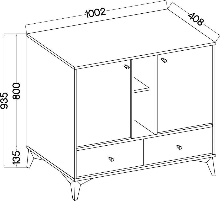 FALCO Komoda Tomila 825/1 Odstín: Eukalyptus