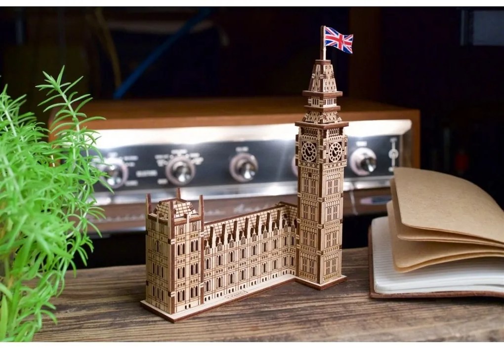 Ugears 3D dřevěné mechanické puzzle Big Ben
