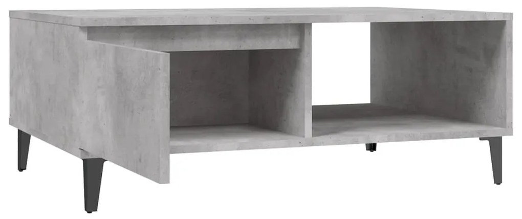 Konferenční stolek betonově šedý 90 x 60 x 35 cm dřevotříska - Default Title