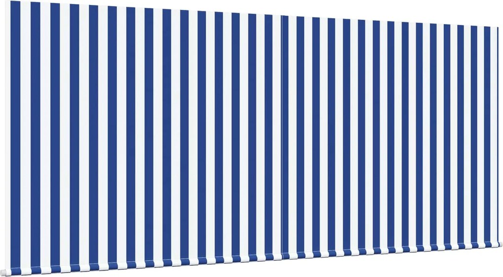 Stahovací markýza Modrá a bílá 350 x 250 cm Polyester a hliník 3330201