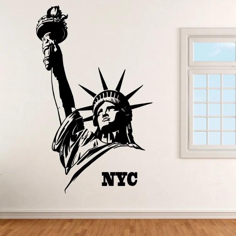 Socha Svobody NYC - vinylová samolepka na zeď 80x49cm