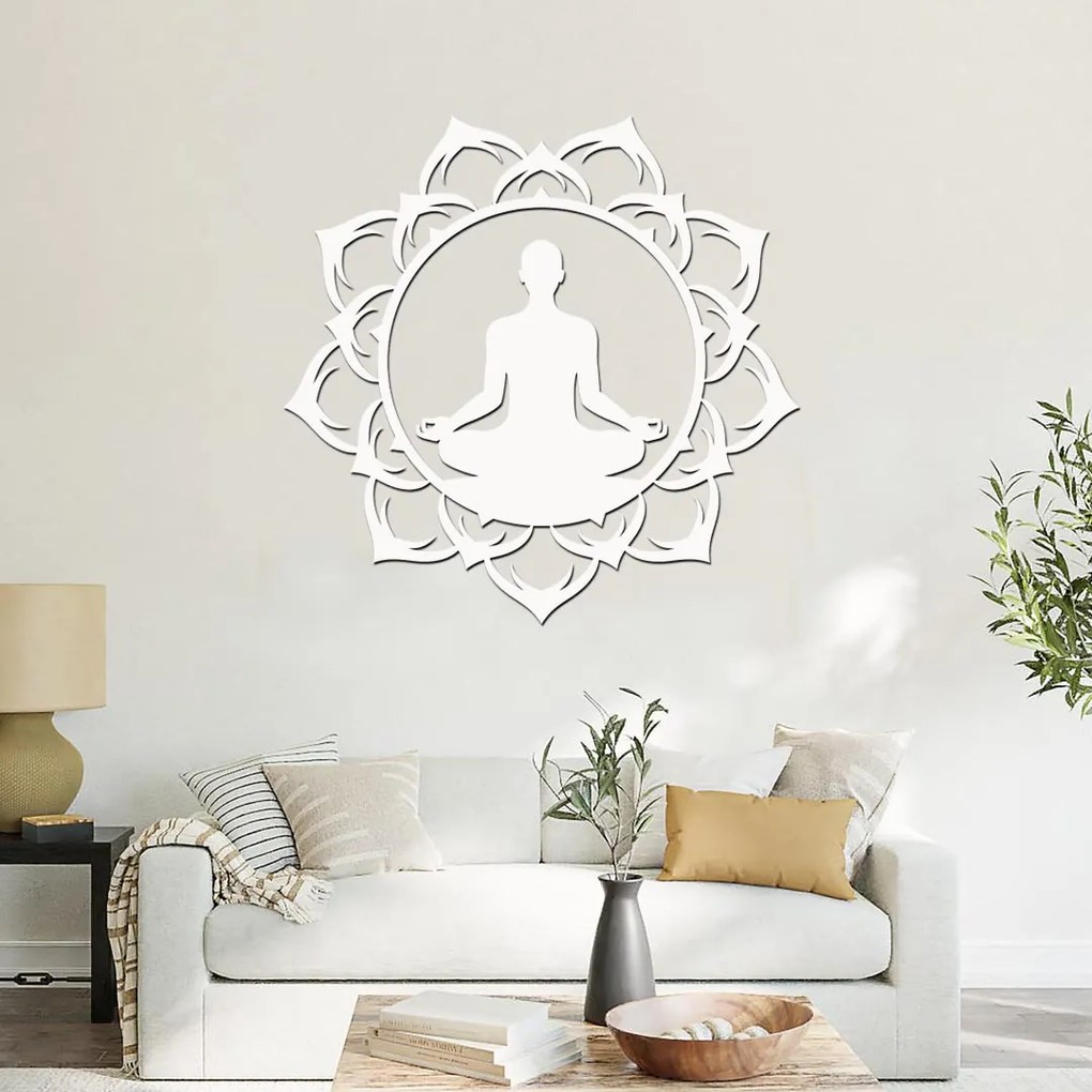 dřevo života Dřevěný obraz LOTOS SAMADHI Zvolte barvu dekoru: Ořech, Rozměry šxv (cm): 20x20