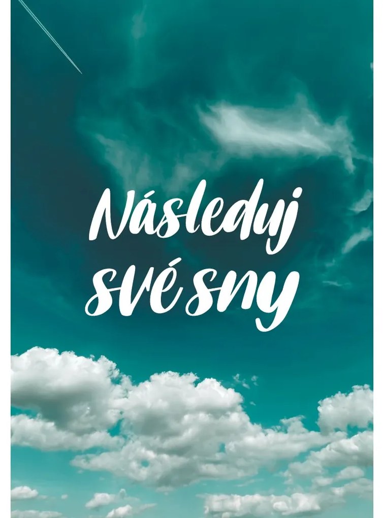 Plakát - Následuj své sny FeelHappy.cz Velikost plakátu: A2 (42 x 59,7 cm)