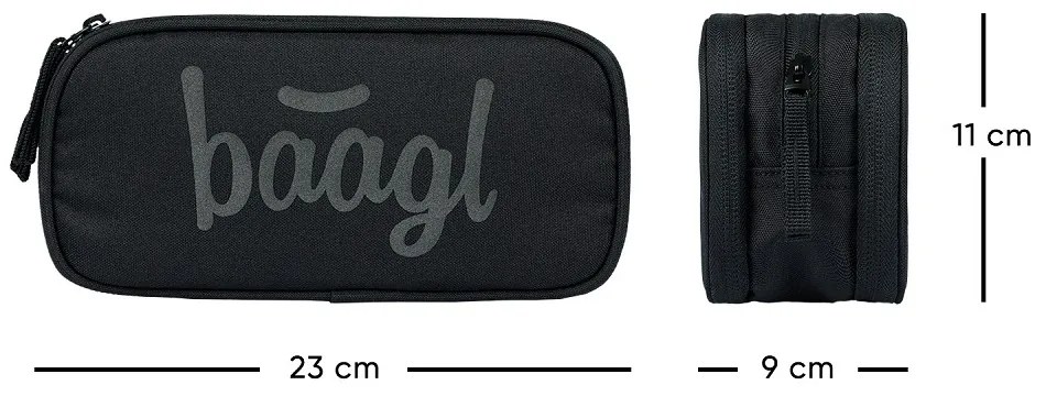 BAAGL Studentský penál etue Black