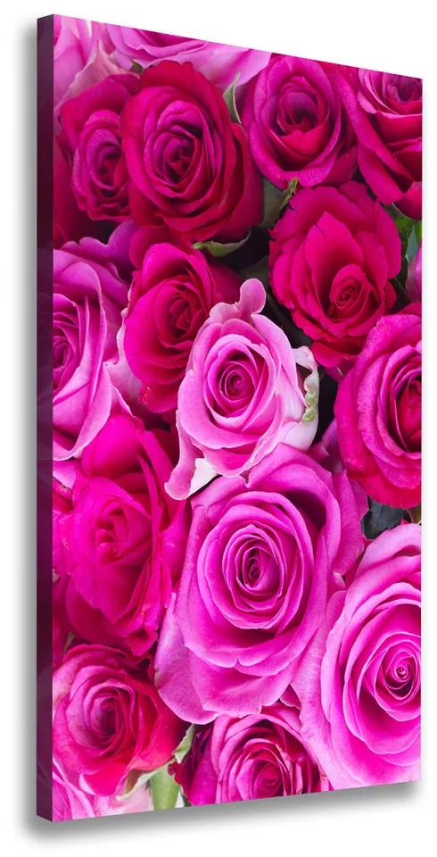 Wallmuralia Foto obraz na plátně do obýváku Růžové růže 70x140 cm