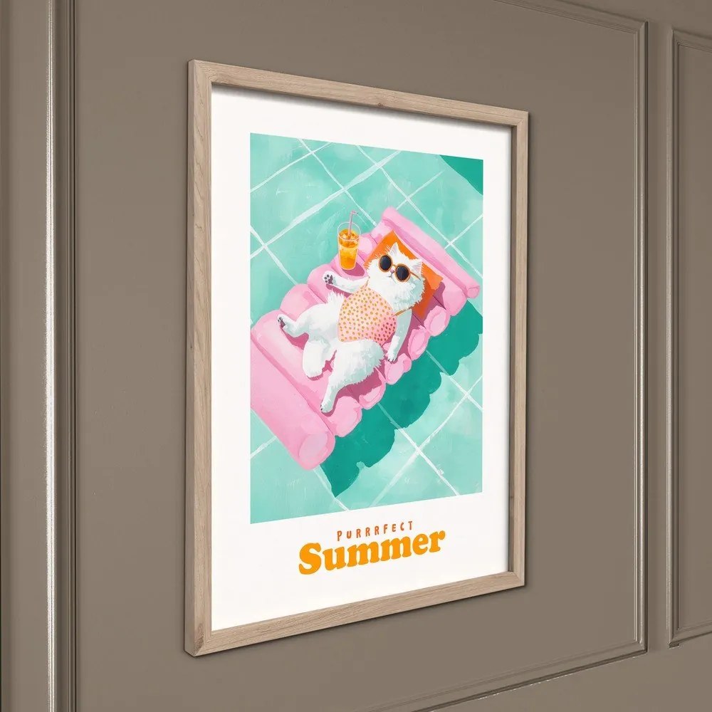 Tištěný obraz s rámem 30x40 cm Purrrfect – Styler