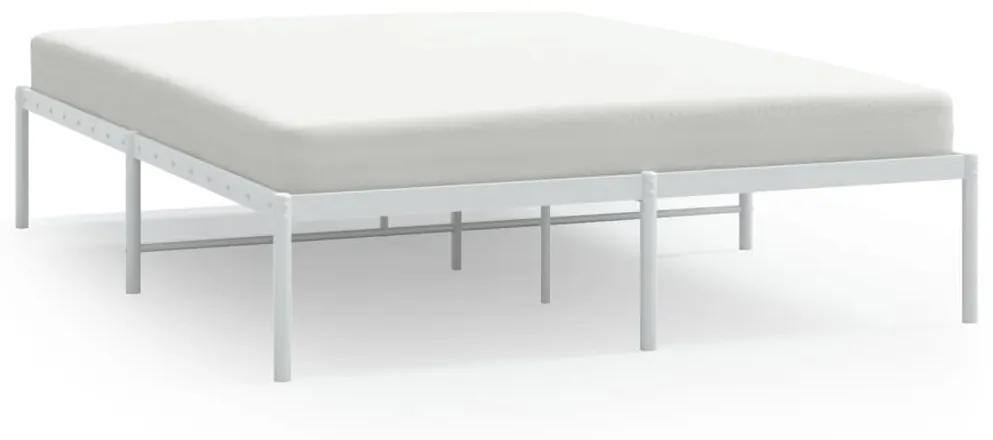 vidaXL Kovový rám postele bílý 150 x 200 cm