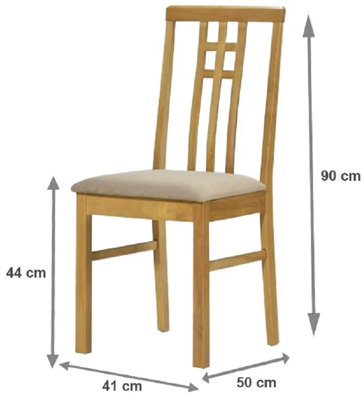 Kondela Jídelní židle, dub sonoma/látka krémová, SILAS