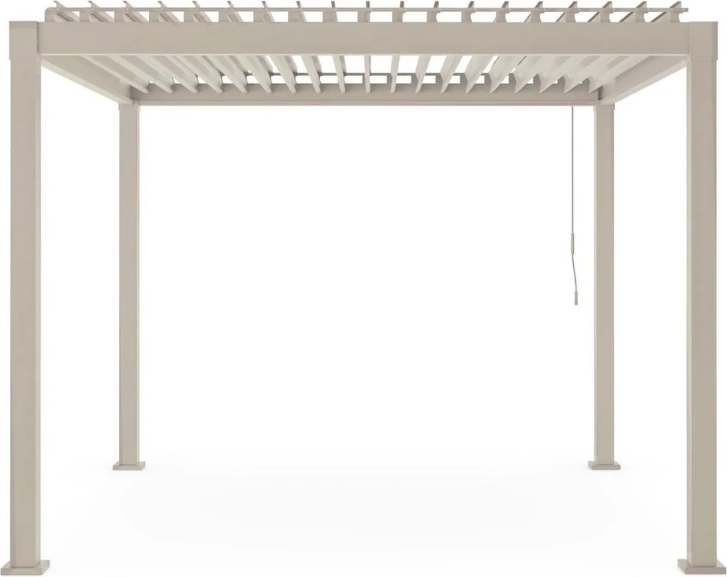 BIZZOTTO Světlá hliníková pergola s uzavíracími lamelami GARDA 3x3 m 0796085