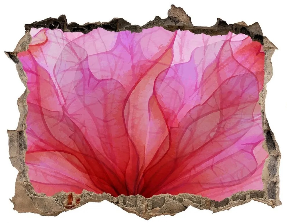 Wallmuralia Samolepící díra na stěnu Růžový květ 95x64 cm