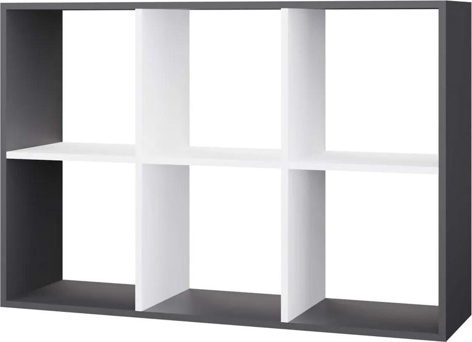 FALCO Regál Manja 2x3 antracit/bílá