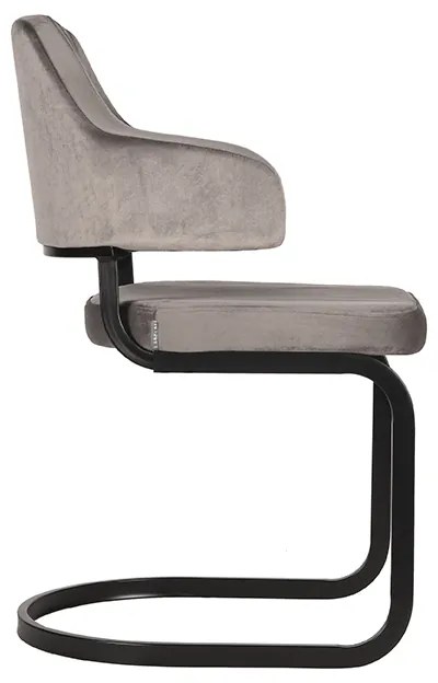 LABEL51 jídelní židle OTTA šedá samet Color: Grey UK-30.126