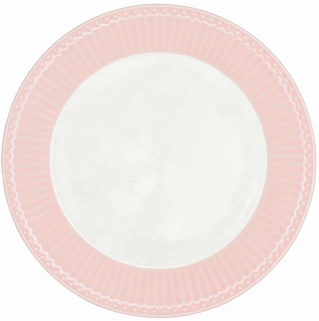 GREEN GATE Dezertní talíř Alice pale pink, růžová barva, bílá barva, porcelán