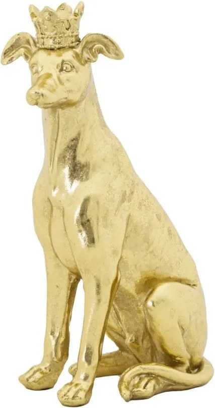 Dekorativní soška Dog 33 cm zlatá