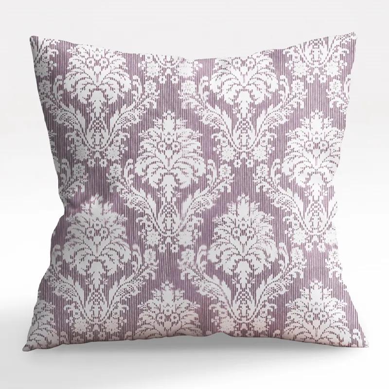 Ervi povlak na polštář bavlněný - ornament fialový