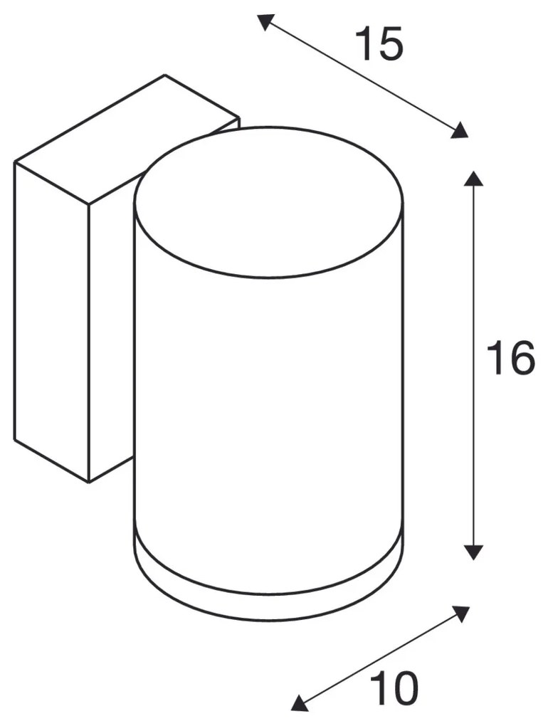 SLV 1003423 Enola Round M, venkovní nástěnné svítidlo, LED 10W 3000/4000K, antracit, výška 16cm, IP65