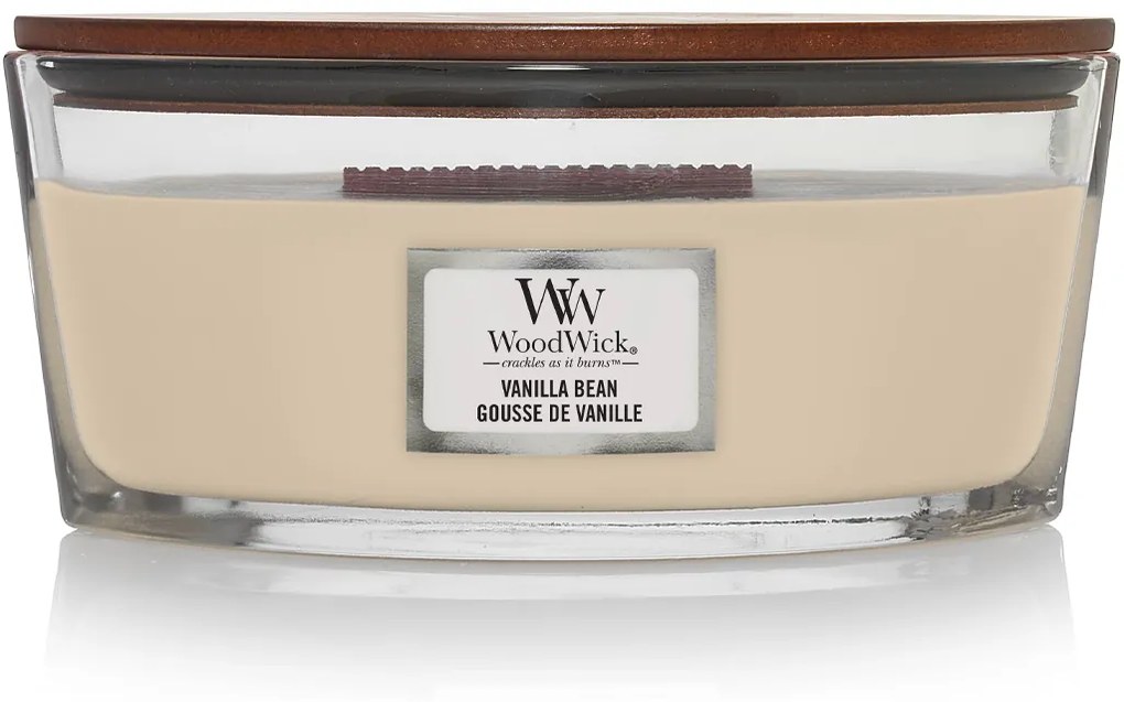 WoodWick – svíčka Vanilla Bean (Vanilka), 453 g