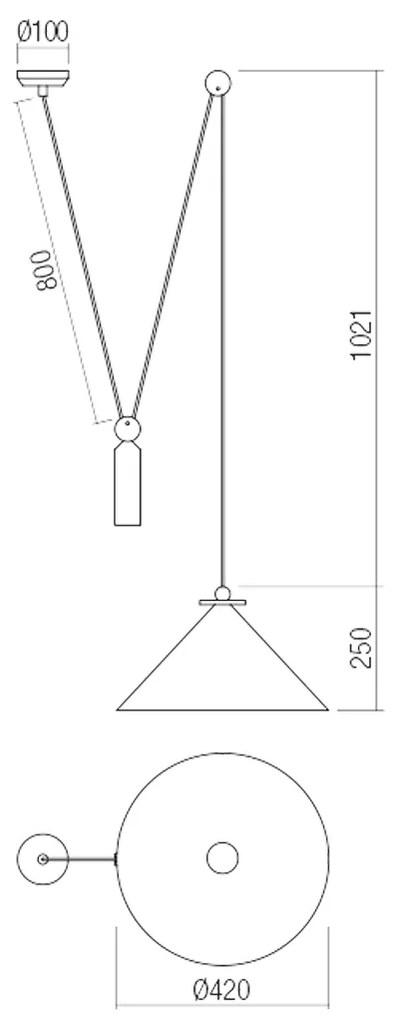 Redo 01-1546 závěsné svítidlo Kalimba matně černé, E27, ø42cm