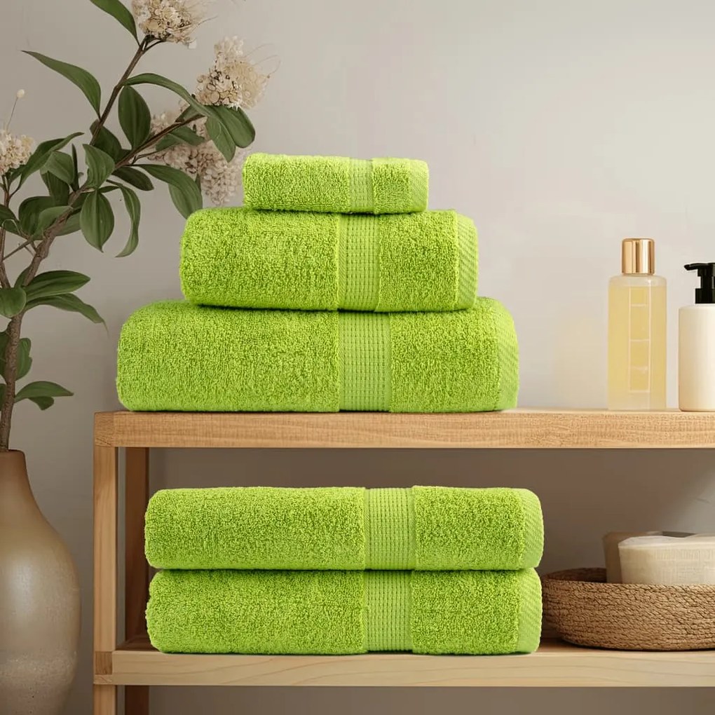 8dílná sada ručníků Premium SOLUND jablkově zelená 600g/m² 137551