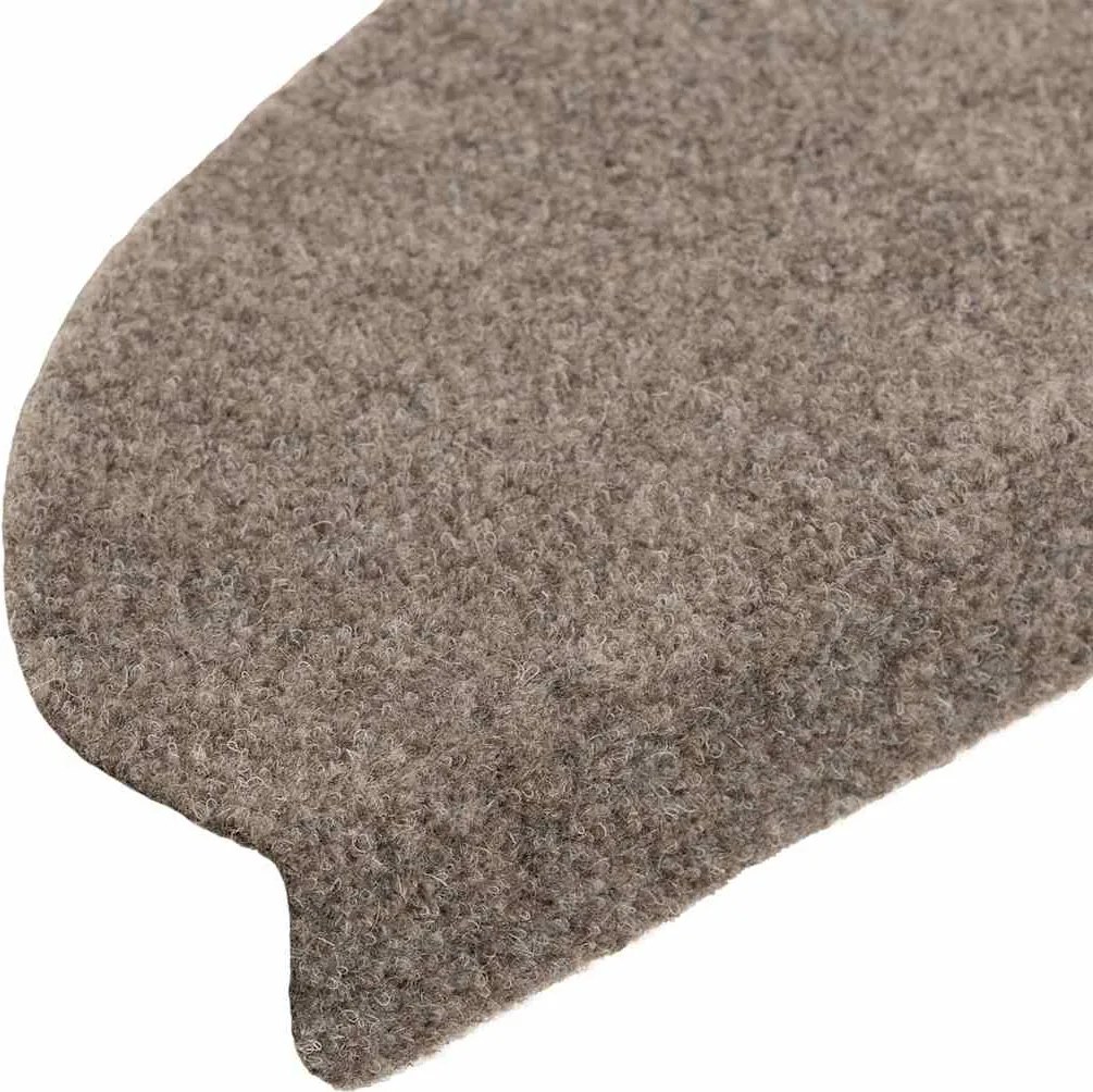 Schodové rohože samolepicí 5 ks 65 x 21 x 4 cm béžové, půlkulaté, velké 149716
