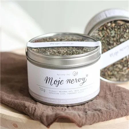 Moje nervy – bylinný čaj v plechové dóze 70 g