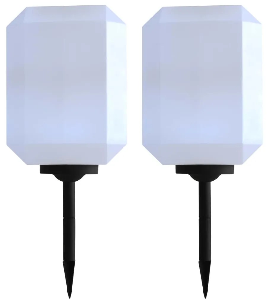 44464 vidaXL Zahradní solární lampy 2 ks LED 30 cm bílé