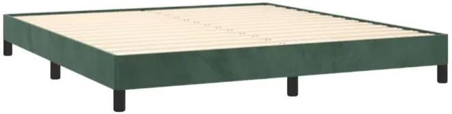 vidaXL Rám postele tmavě zelený 160x200 cm samet