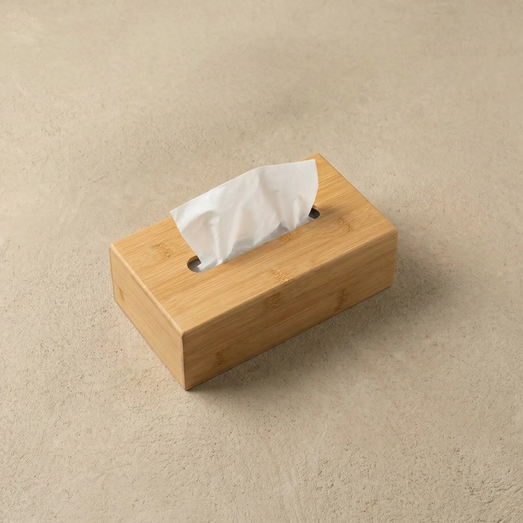 Bambusový box na kapesníky SOVO, 25 x 13 cm
