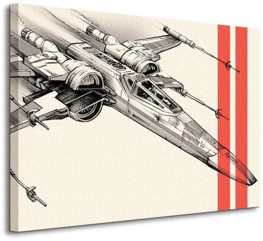 Obraz na plátně Star Wars Episode VII (X-Wing Pencil Art) 80x60cm WDC99331