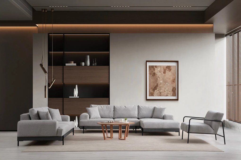 Hanah Home Třímístná pohovka ETI šedá 220 cm