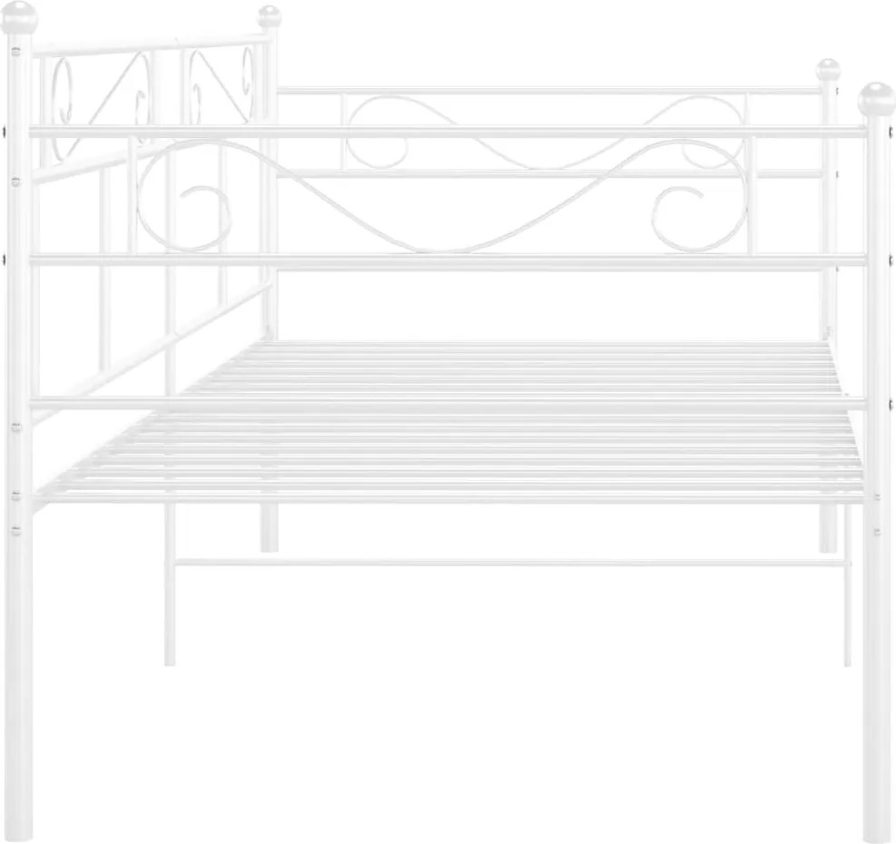 Rám postele/pohovky bílý kovový 90 x 200 cm 324768