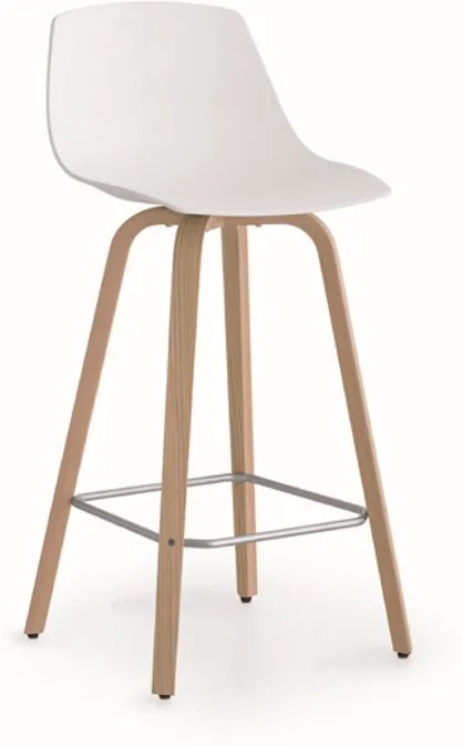 LAPALMA - Nízká dřevěná barová židle MIUNN S 105 H.65