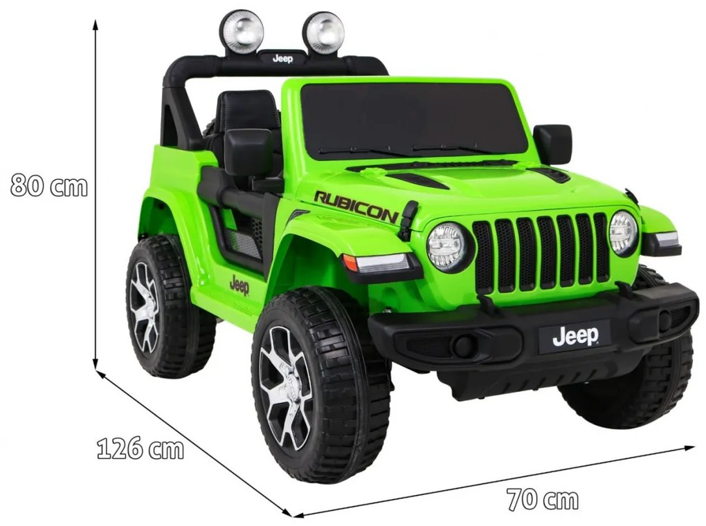 HračkyZaDobréKačky Elektrické autíčko Jeep Wrangler Rubicon zelené