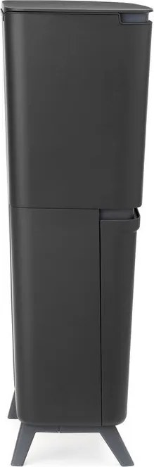 Tmavě šedý plastový odpadkový koš 25+10+10 l na tříděný odpad SortUp Recycle Hi – Brabantia