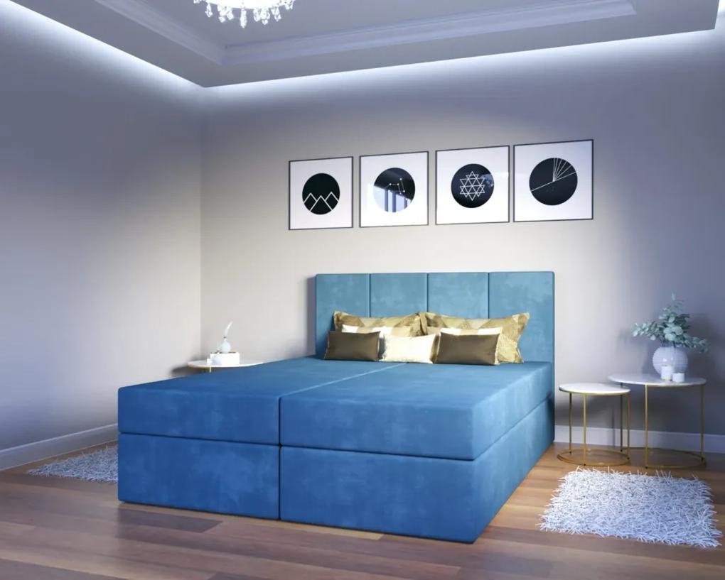 DB nábytek Postel Artur modrá 200 x 160 cm