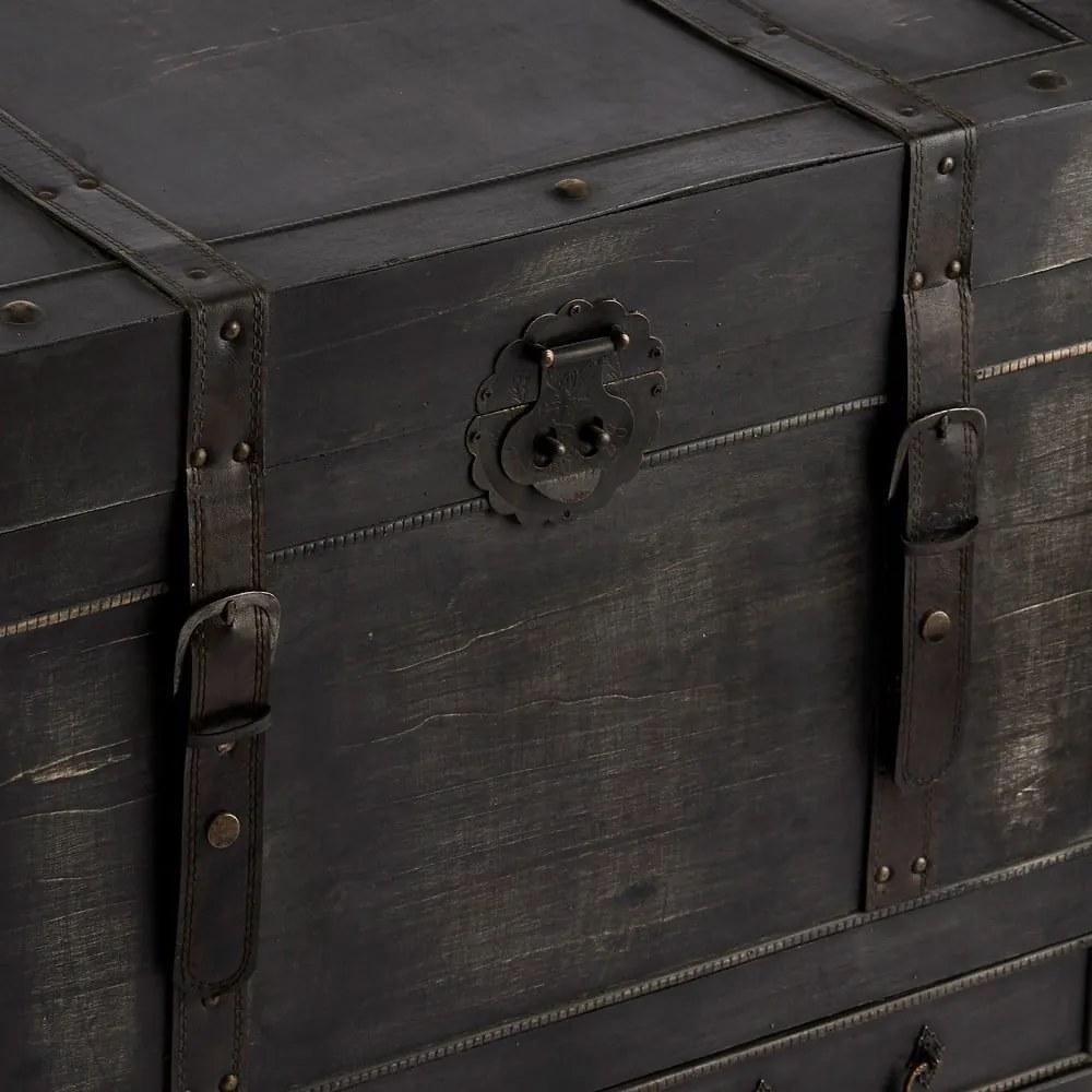 Sada 3 dřevěných dekorativních truhlic Furnhouse Trunks Straight